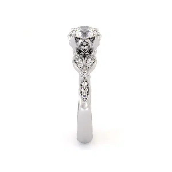 Unique Classic Design Engagement Ring Lab Diamond 0.75 Ct Ring ...