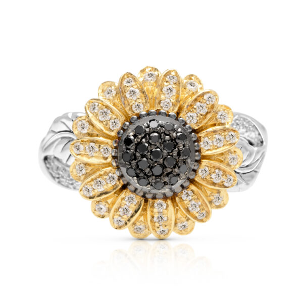 Sunflower Diamond Statement Ring - Camellia 2025