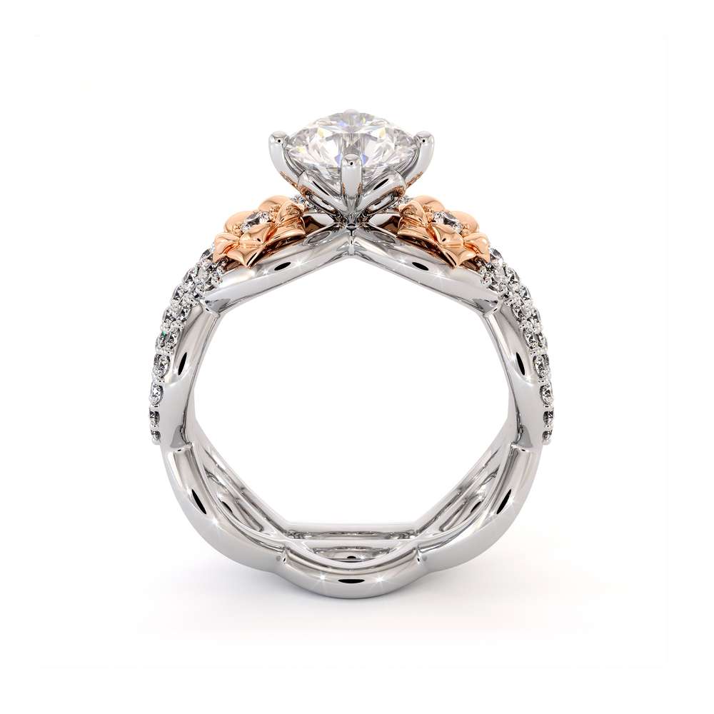Rose Flower Engagement Ring Floral Design - Camellia 2025