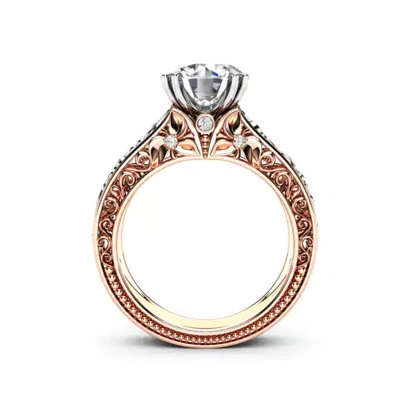 Special Reserved - Engagement Ring Two Tone Art Deco Gold Ring Vintage ...