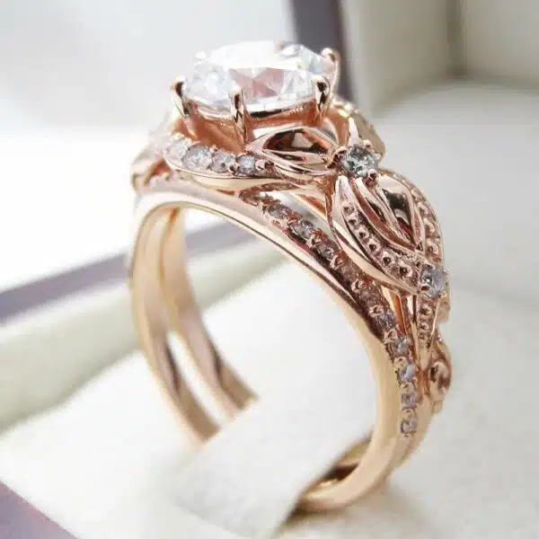 Special Reserved - Leah's Unique Moissanite Engagement Ring Set - 1st ...