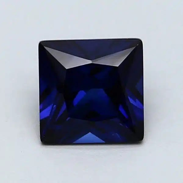 1.00 Carat Princess Lab Blue Sapphire - Camellia Jewelry