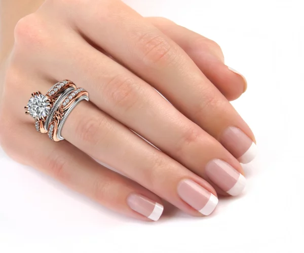 Unique Milgrain Art Deco Band With Side Stones Matching Band Only ...